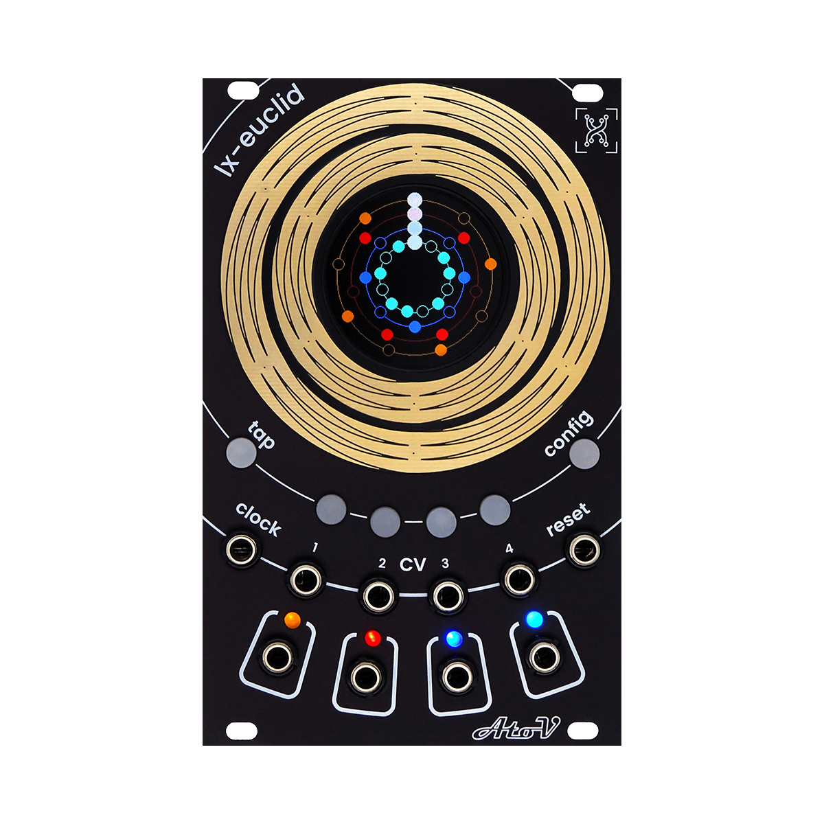 AtoV Project lx-euclid - Circular Drum Machine